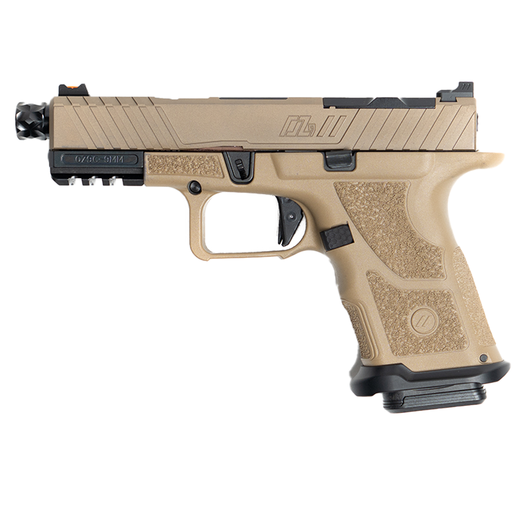 ZEV OZ9C COMPACT 9MM FDE - BLACK THREADED | Espineli Defense